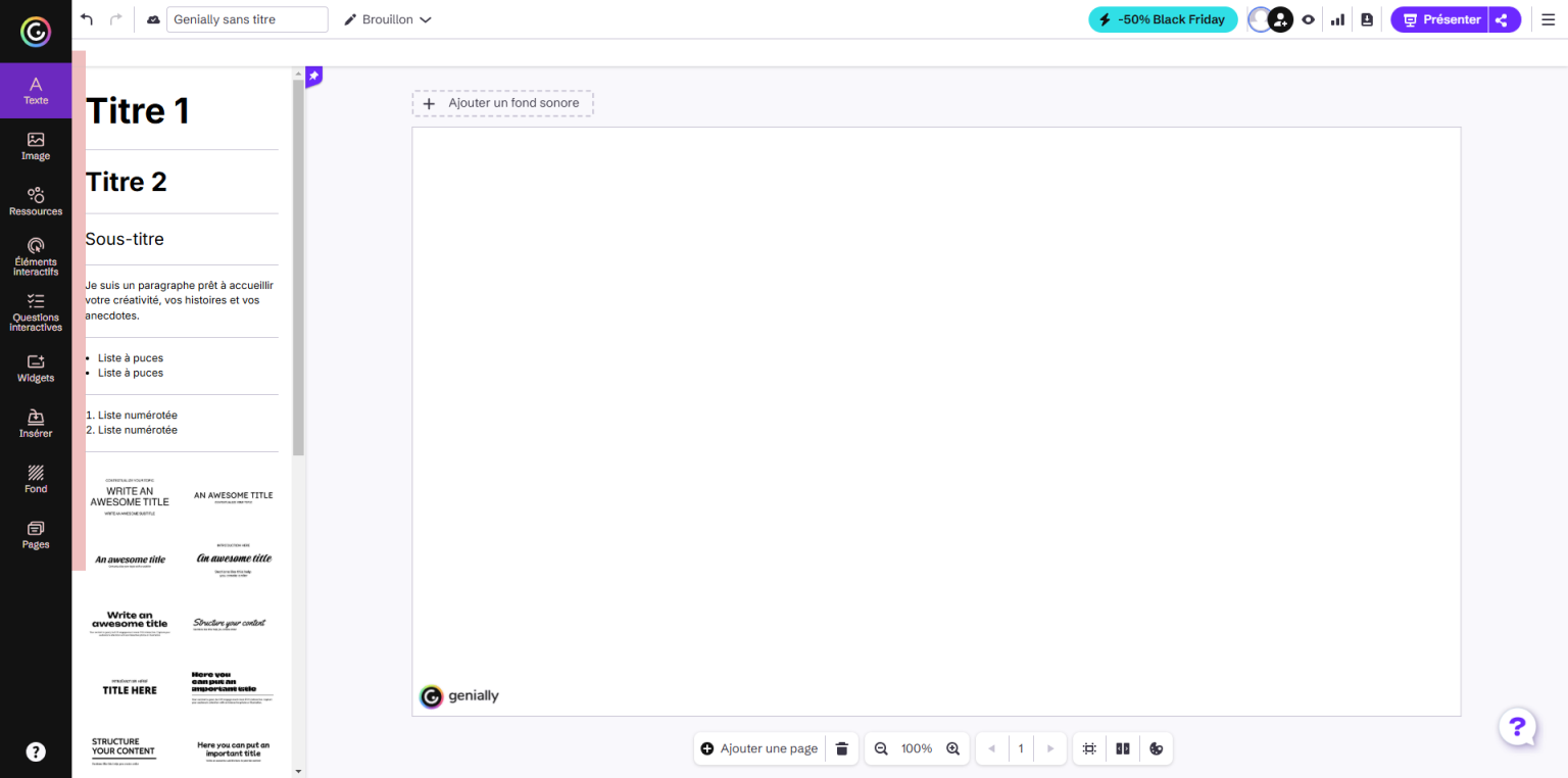 Genially : La zone d’édition – Tutothèque
